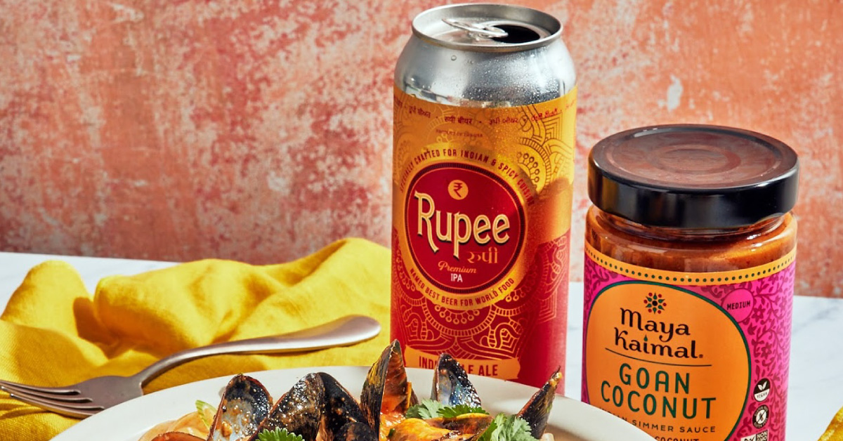 Rupee India Pale Ale Coconut Steamed Mussels Recipe by Maya Kaimal ...
